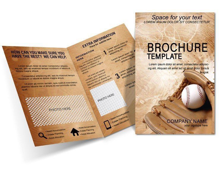 Baseball glove Brochure templates