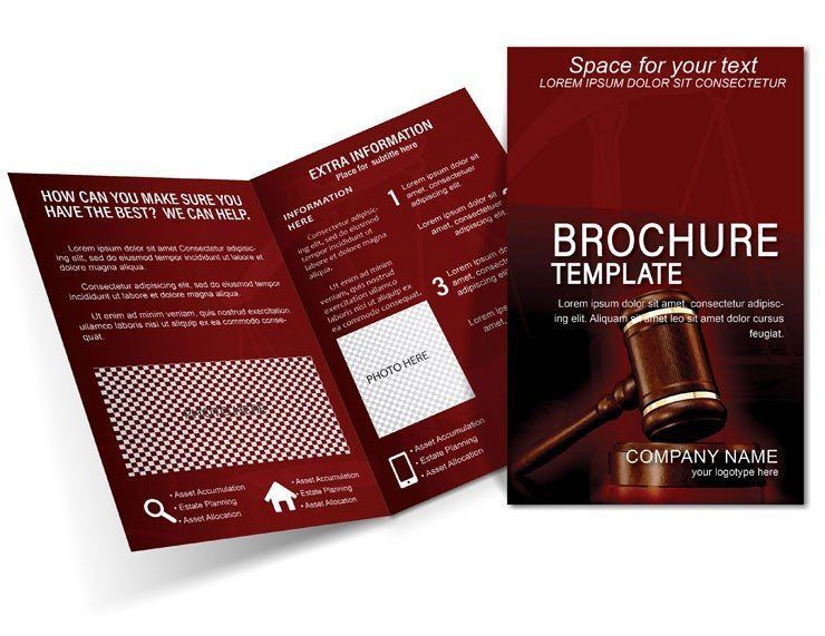 Law and Justice Half-Fold Brochure Template