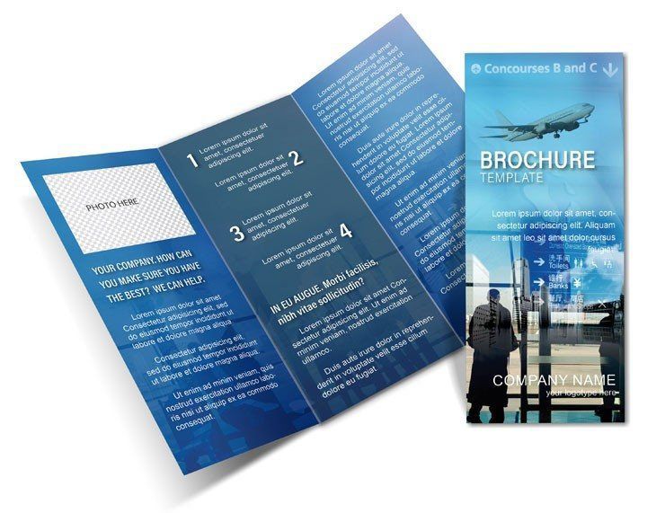 Airport and Passengers Brochure Template