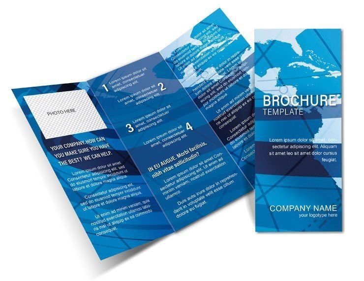 Global Flow Continent Brochure Template - Tri-Fold Creativity