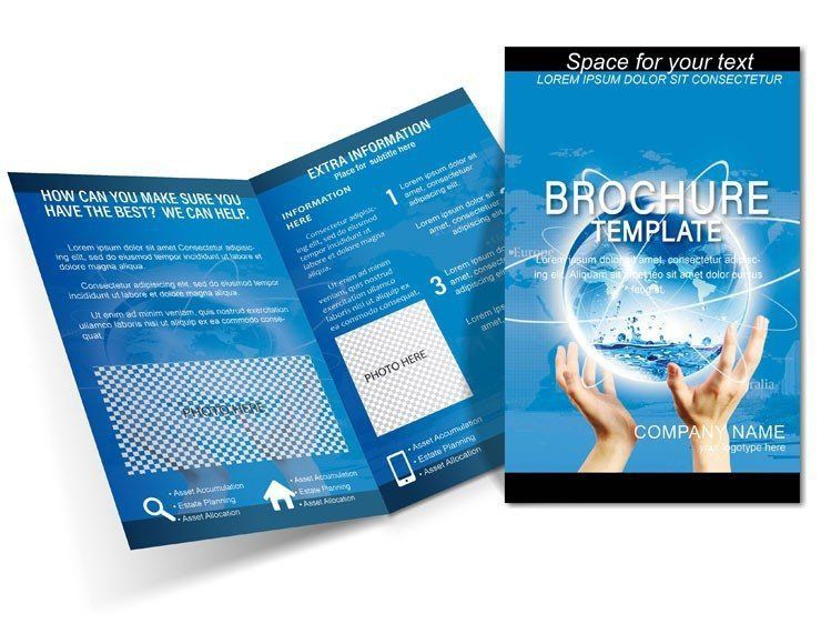 World in Hands Brochure Template | Download, Design, Print
