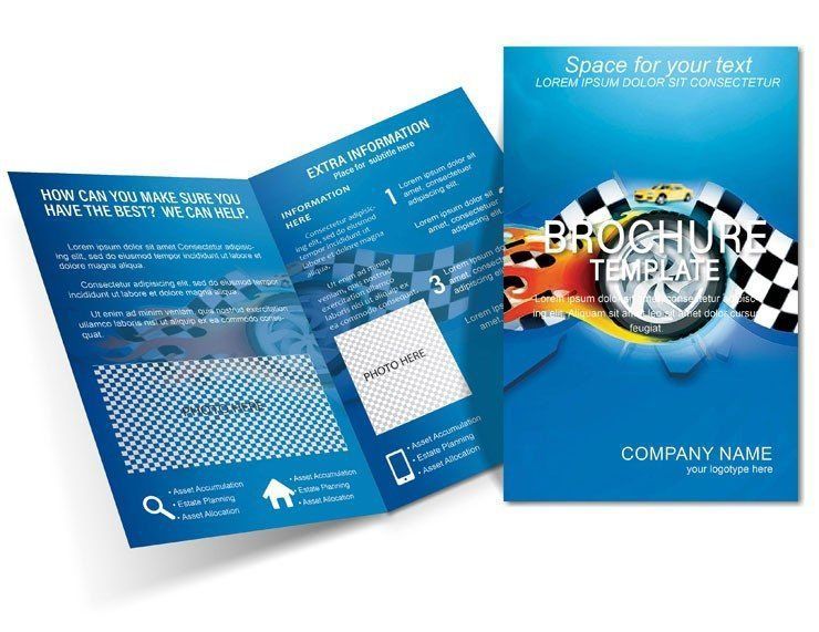 Dynamic Race Start Brochure Template for Half-Fold Design