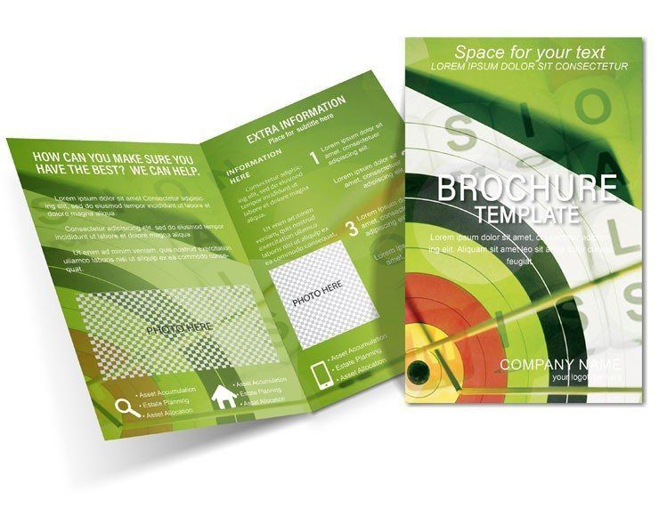 Professional Mission Goals Brochure Template - Half Fold
