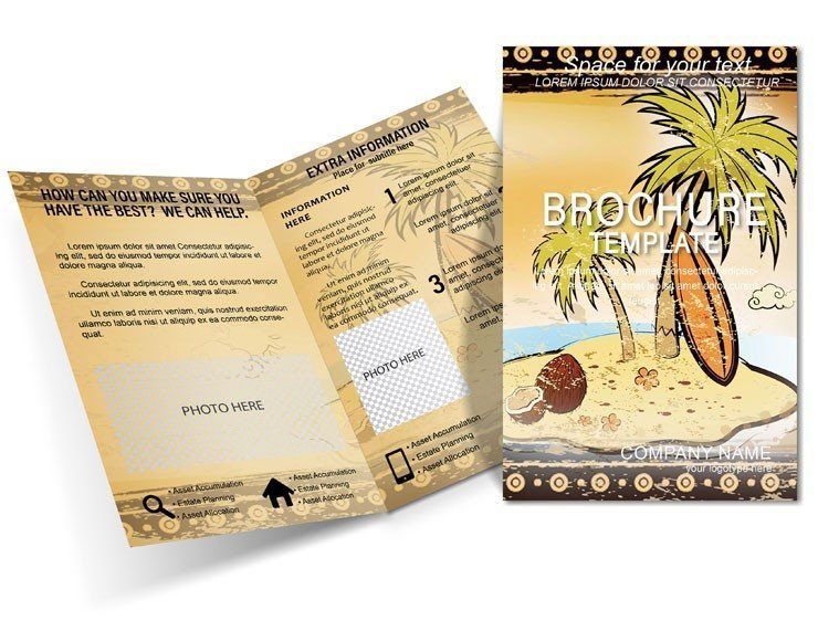 Stunning Beach Vacation Brochure Template for Resorts