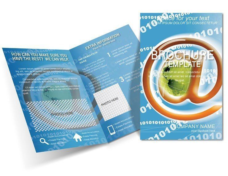Web Message Half-Fold Brochure Template