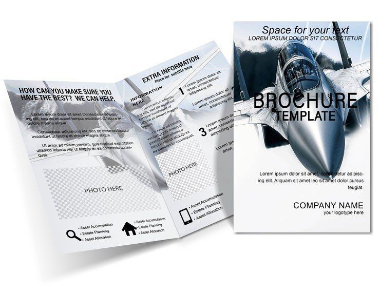 Military Fighter Brochure Template - Print-Ready
