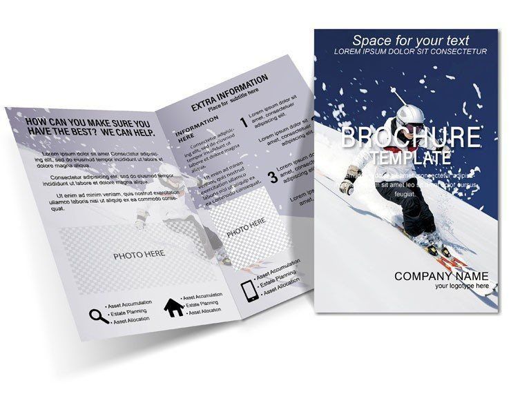 Skier Ski Resort Brochure templates