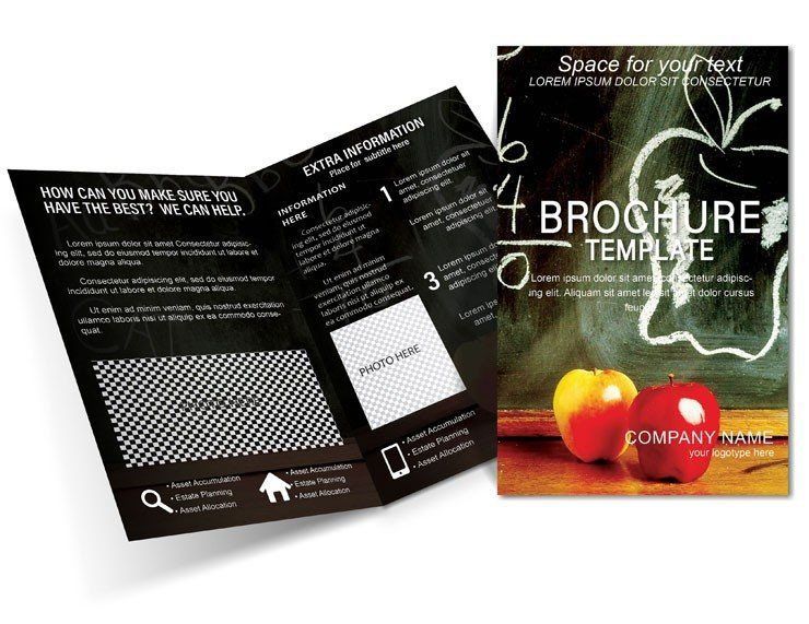 Premium School Board Apple Brochure Template - Download and Print