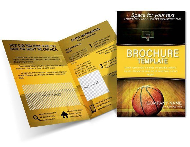 Slam-Dunk Basketball Federation Brochure Template