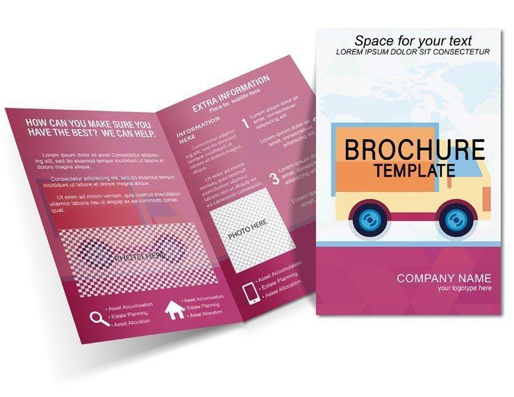 Cargo Delivery Brochure design template