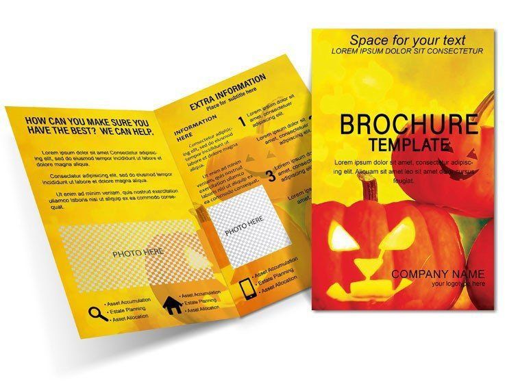 Pumpkins, Fall, Halloween Brochures templates