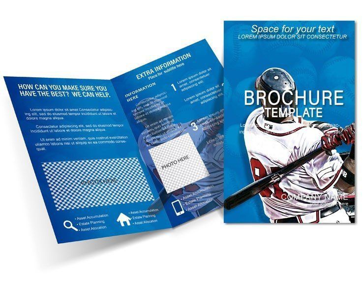 Premium Baseball League Brochure Template for Download and Print