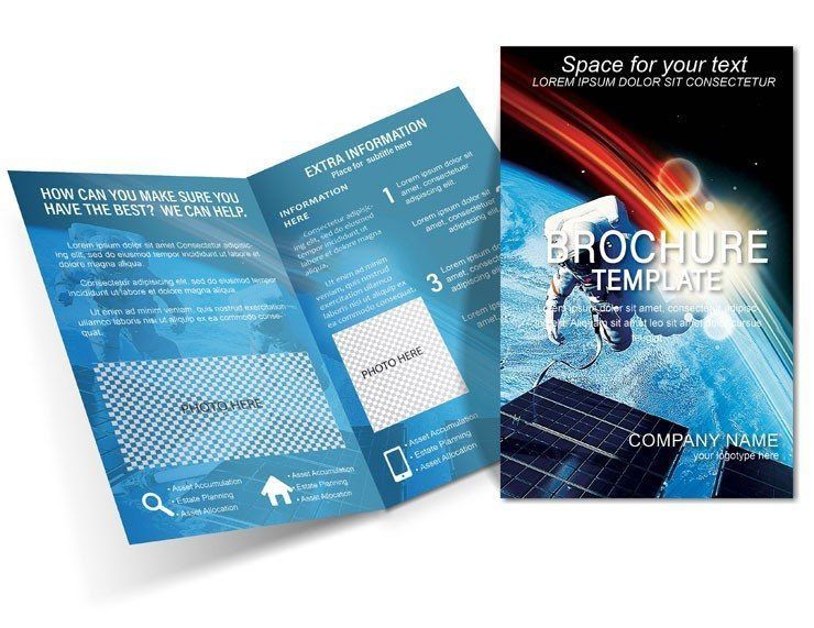Explore the Cosmos: Download our Spacewalk-themed Brochure Template