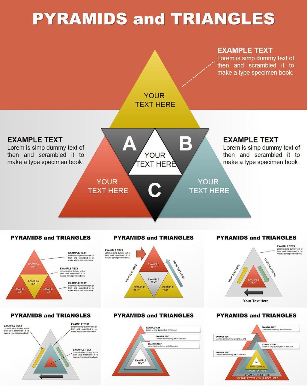 Pyramids & Triangles Keynote Charts Template