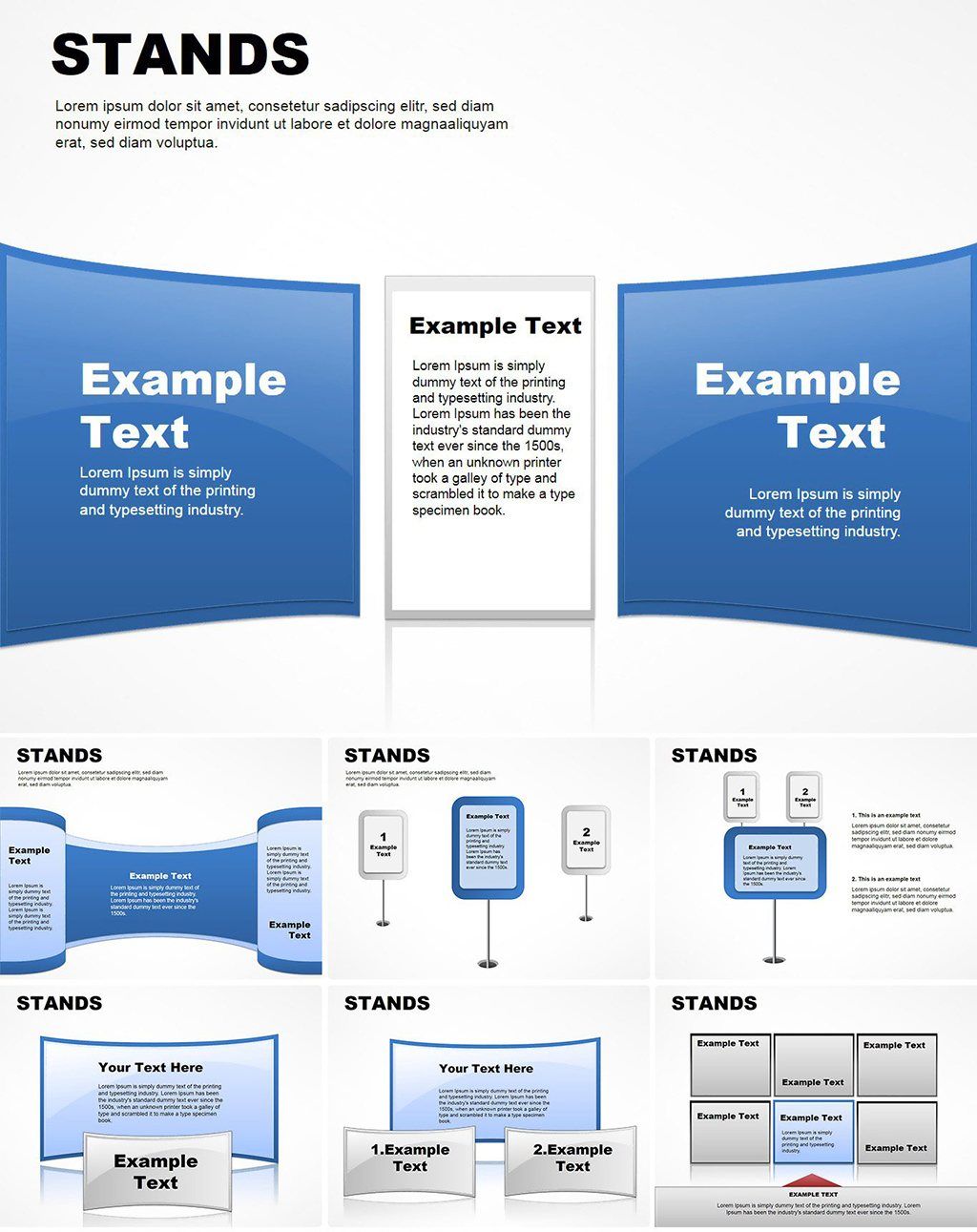 Stands Tables Keynote Charts Template