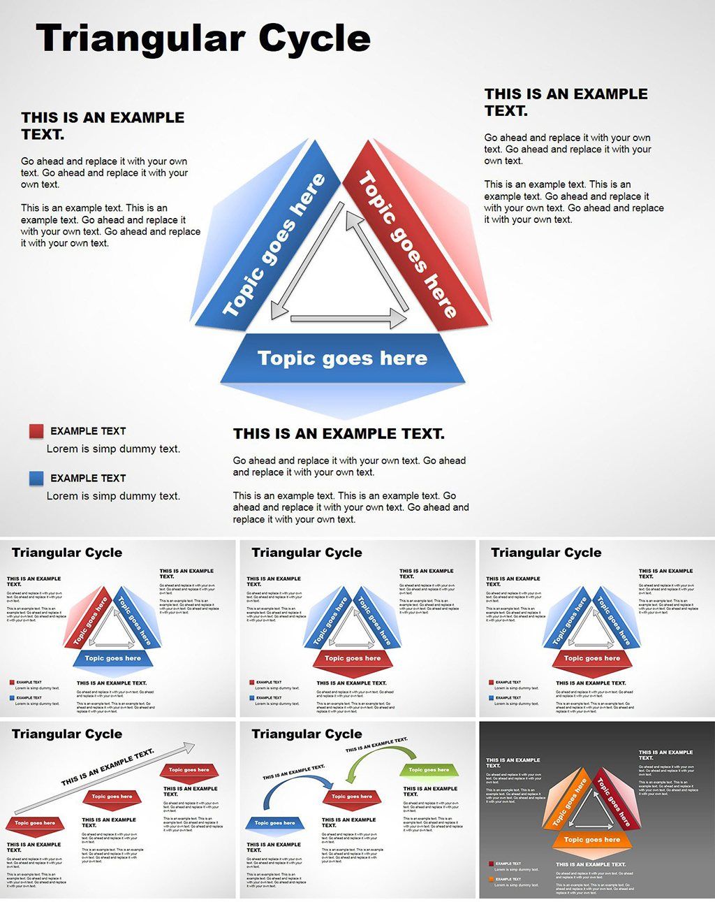 Triangular Cycle Charts Template for Keynote