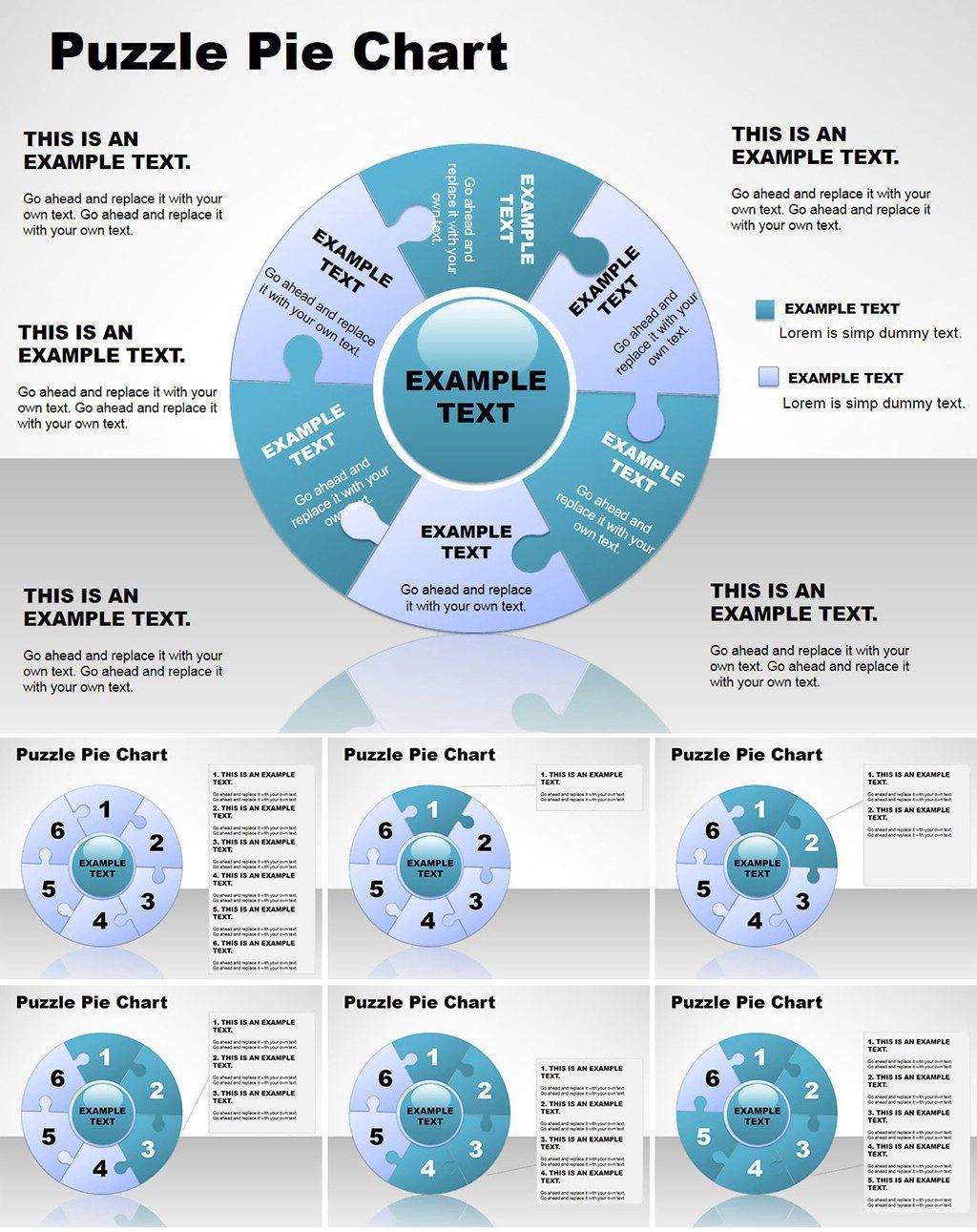 Puzzle Pie Keynote charts | ImagineLayout.com