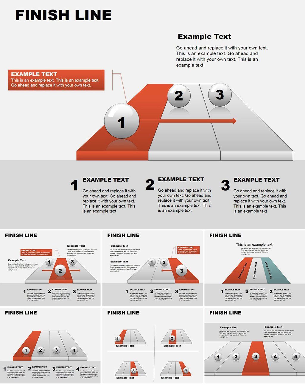 Finish Line Keynote charts templates