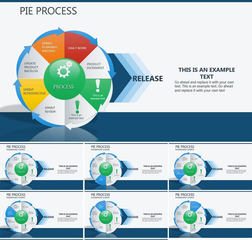 Pie Process Keynote charts template