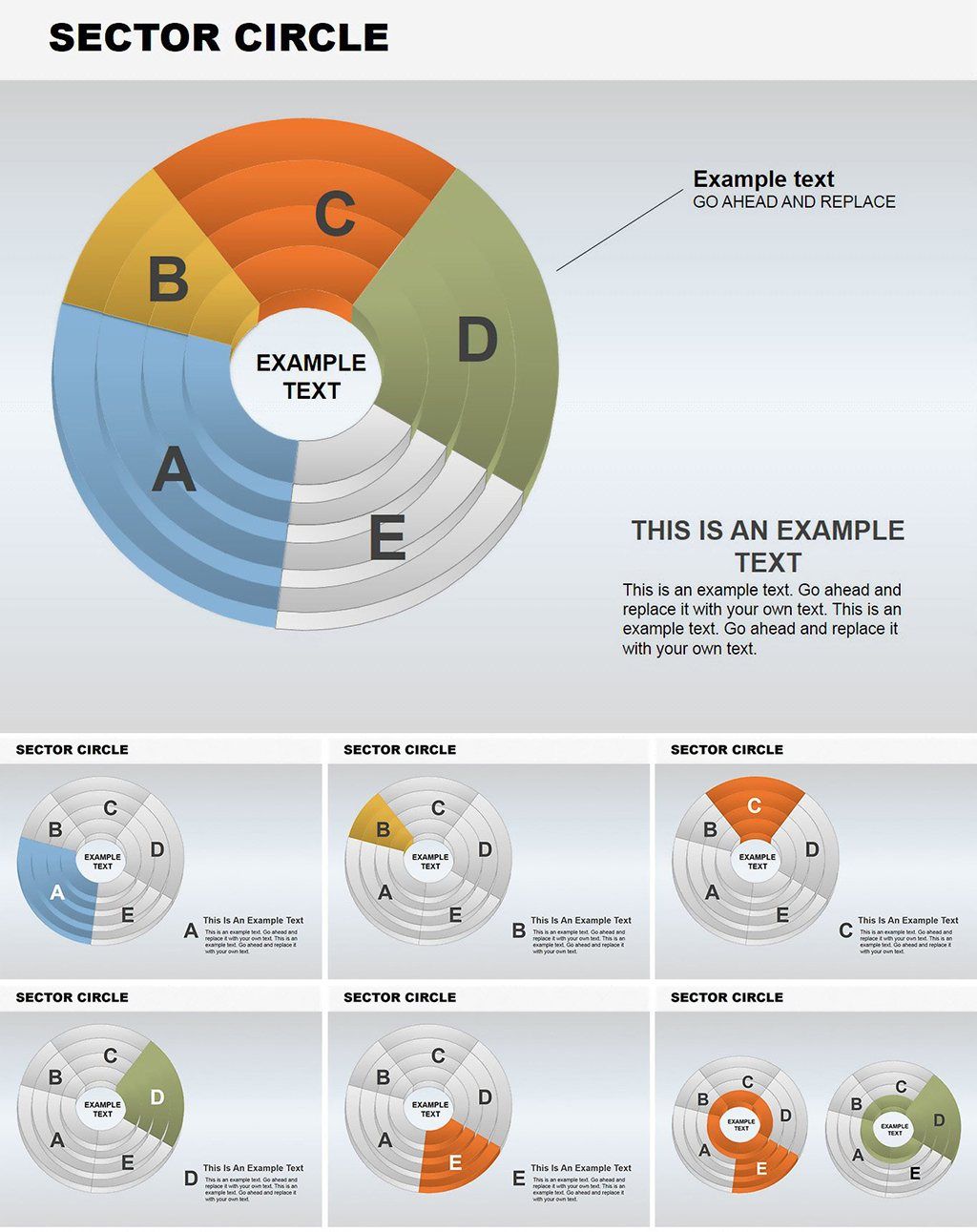Sector Circle Keynote Chart template