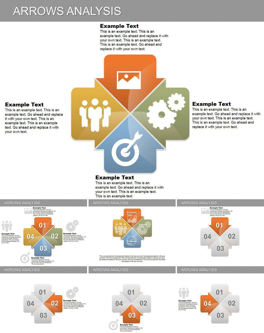 Arrows Analysis Keynote charts template
