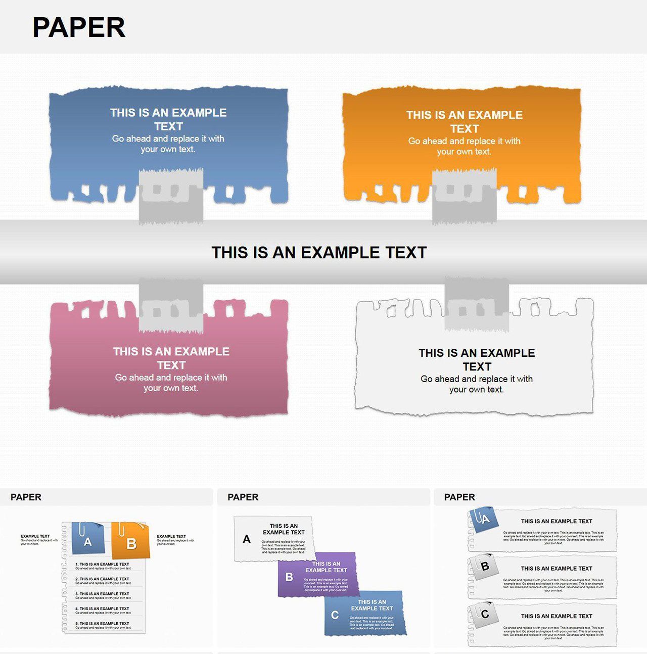 Infographic Paper Tables charts for Keynote presentation