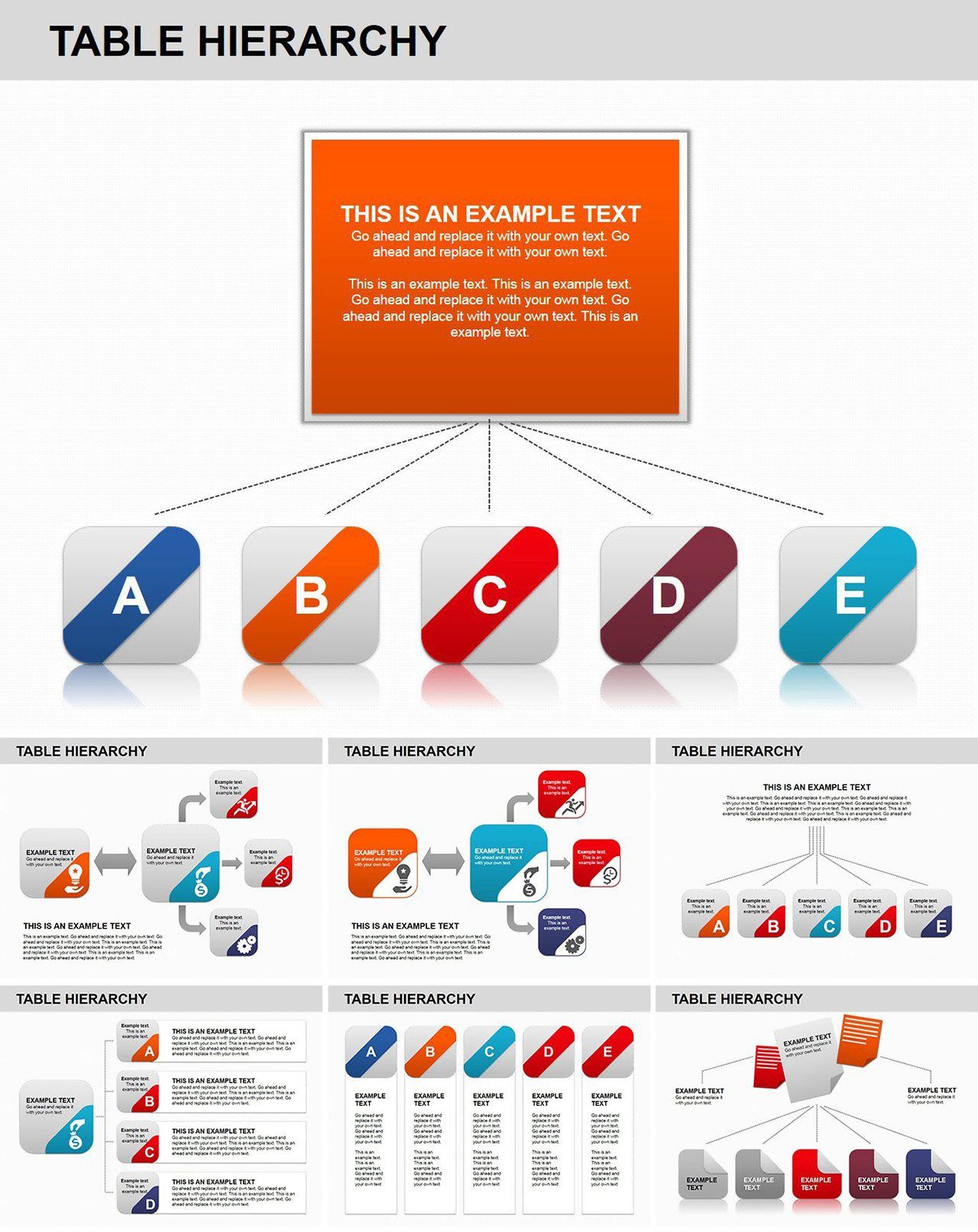 Table Hierarchy Keynote Charts Template | Download Infographic