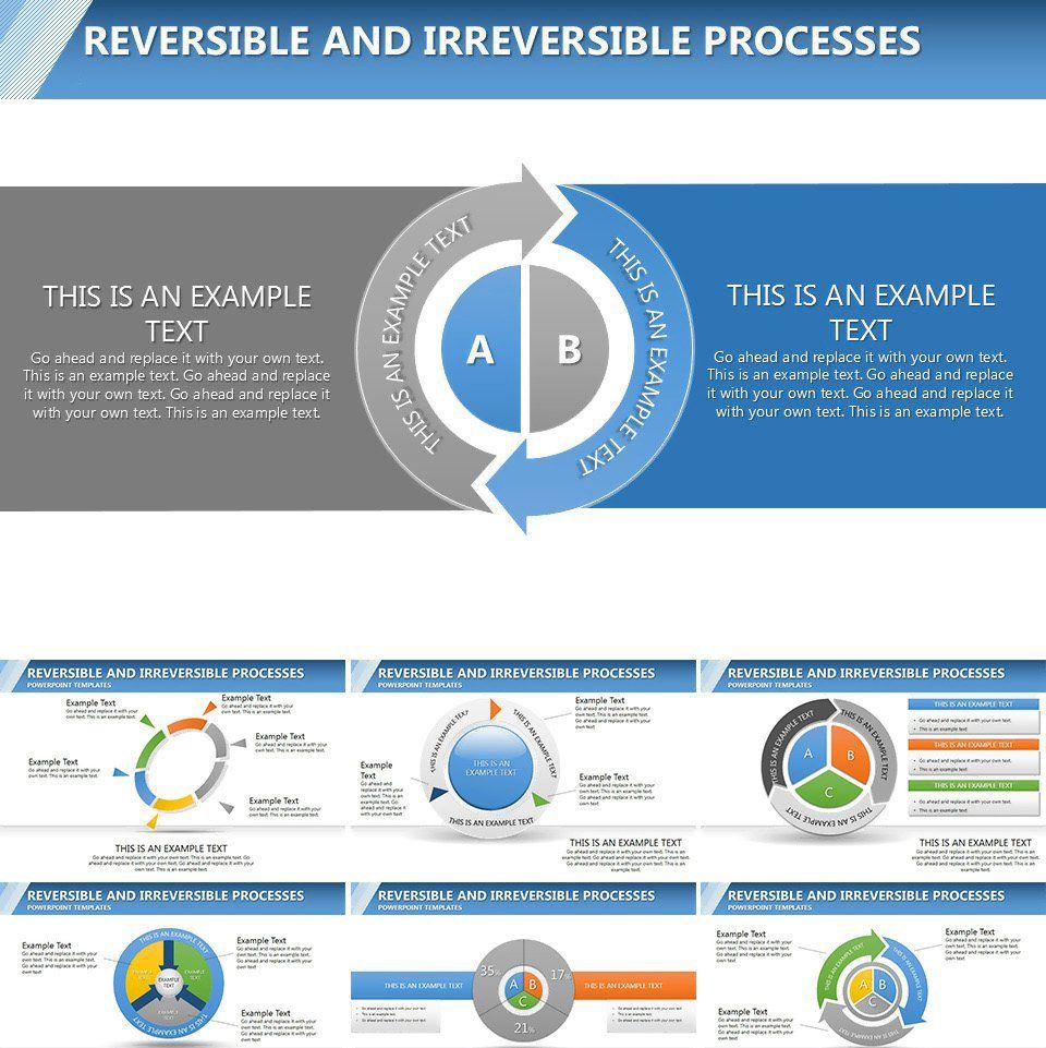 Reversible and Irreversible Processes Keynote Charts Template