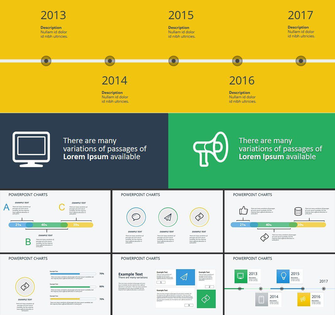 Timeline Example Keynote Charts - Download Template