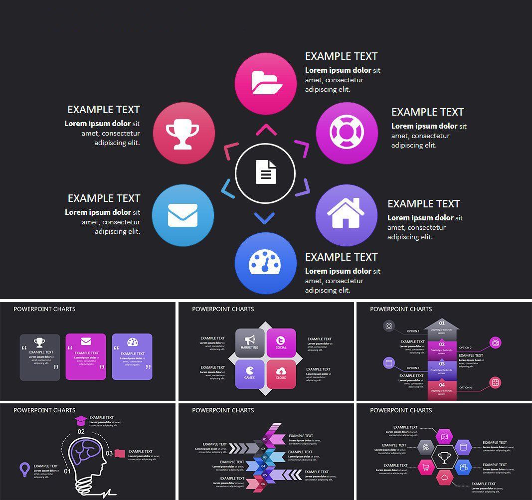 Marketing Strategy Keynote Charts Template for Presentations