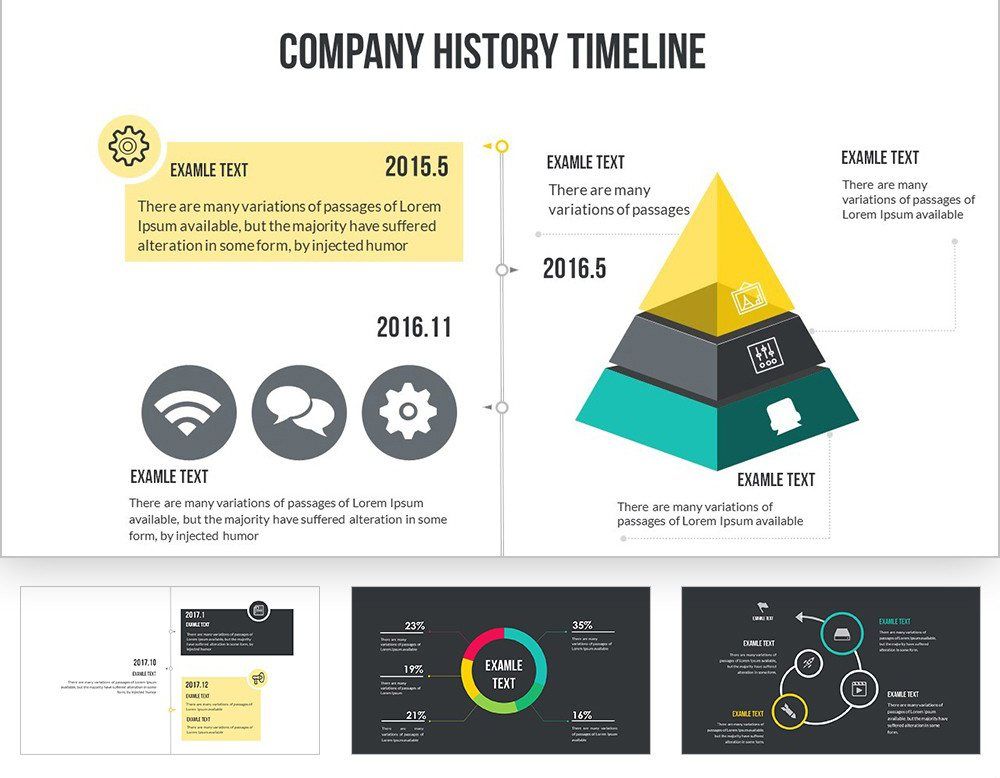 History Maker Keynote Timeline Charts Template
