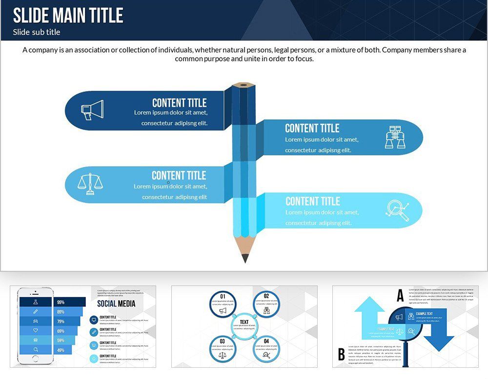 Choice and Advantages Keynote Charts Template