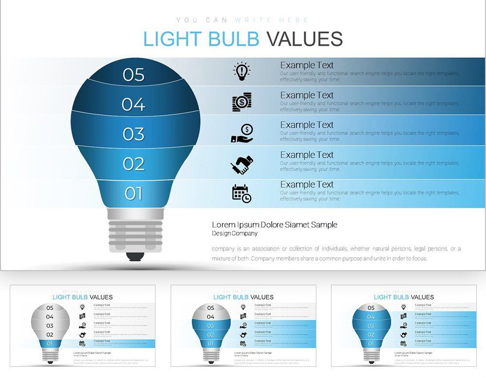Light Bulb Keynote charts