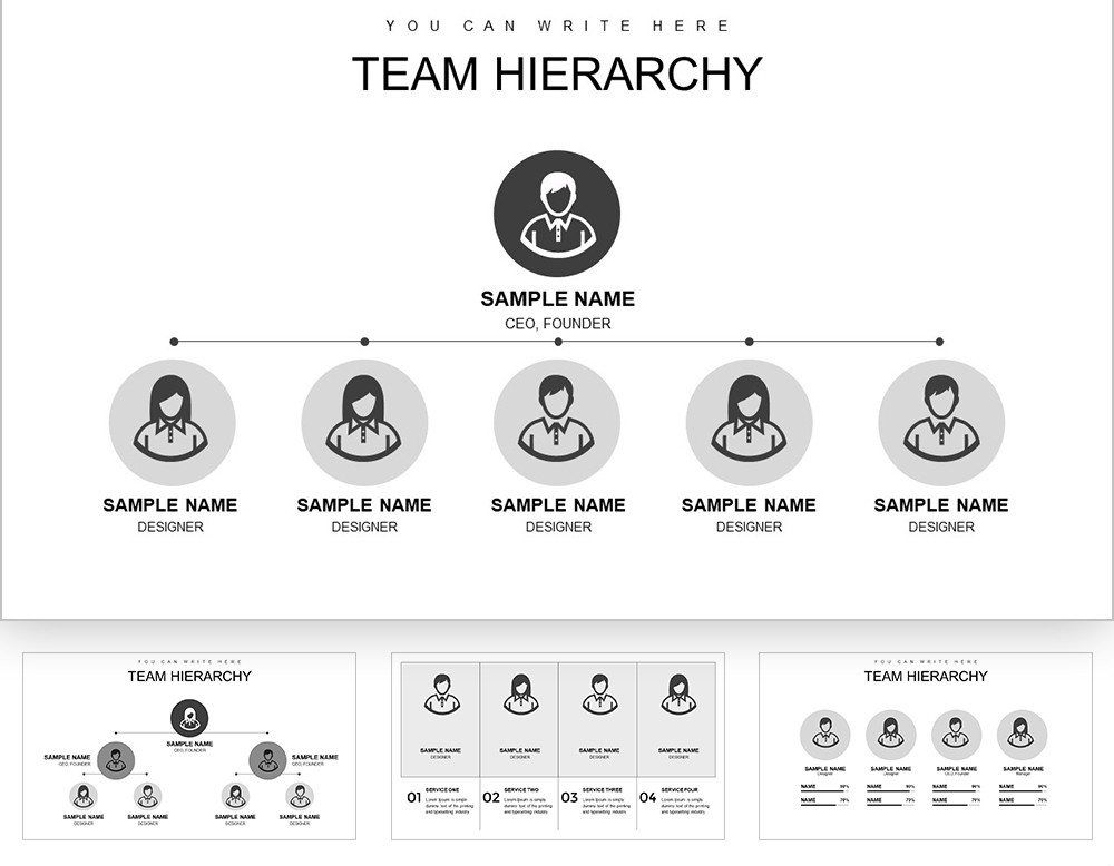 Hierarchy Organizational Structure Keynote charts
