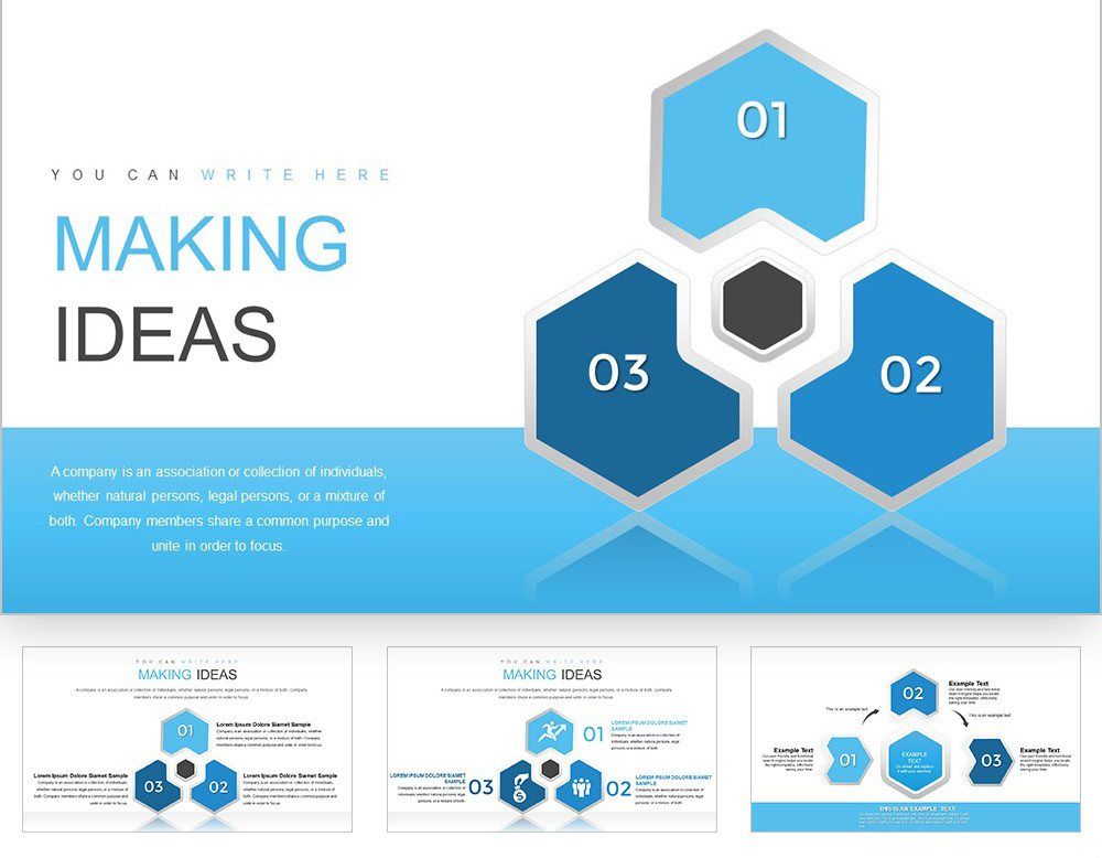 Making Ideas Happen Arrows Keynote Template