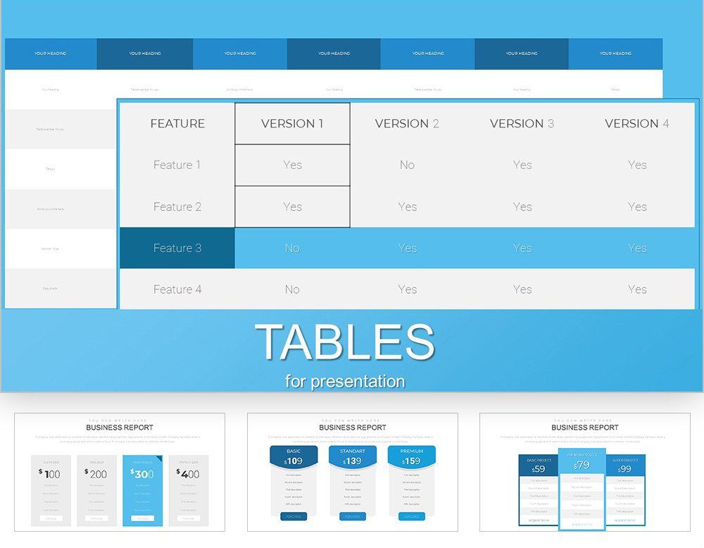 Business Report Keynote Charts Template | Presentation