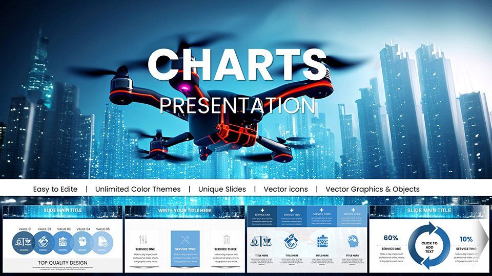 Drone IT Tech Charts Keynote Template