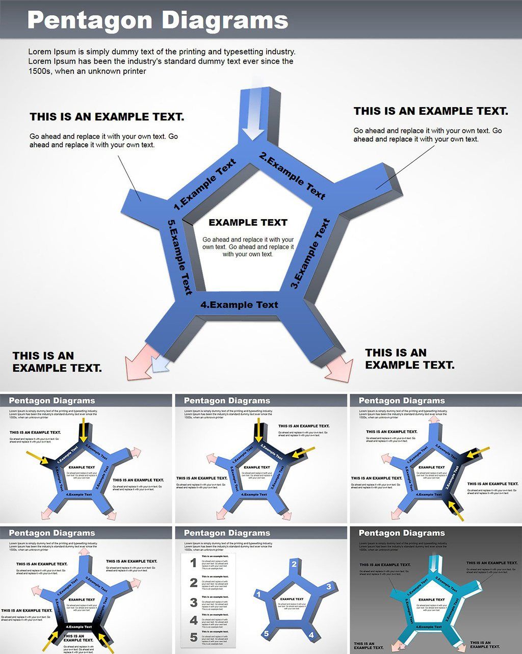 Pentagon Diagrams: Stunning Keynote Template