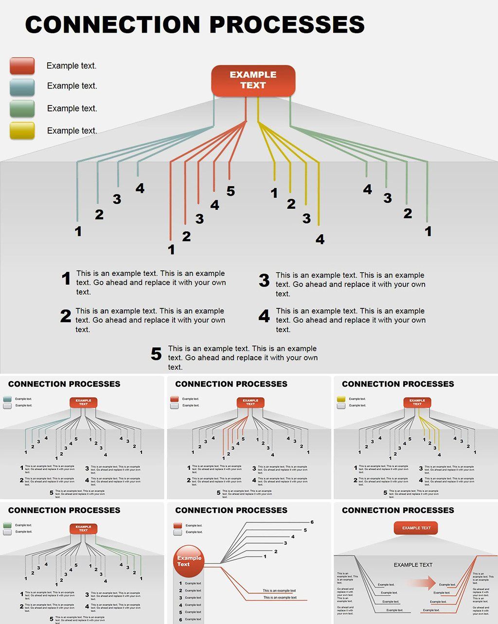 Connection Processes Flow Keynote Diagrams Template