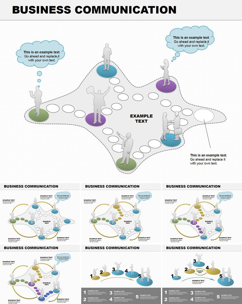 Business Communication Keynote Diagrams Template