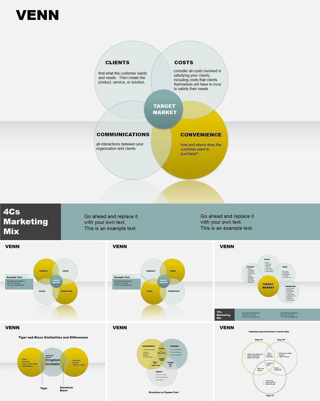 Editable Venn Keynote diagrams