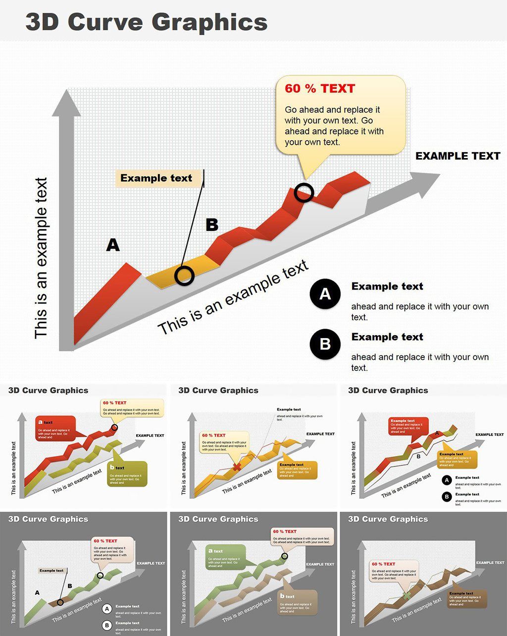 3D Curve Graphics Keynote diagrams