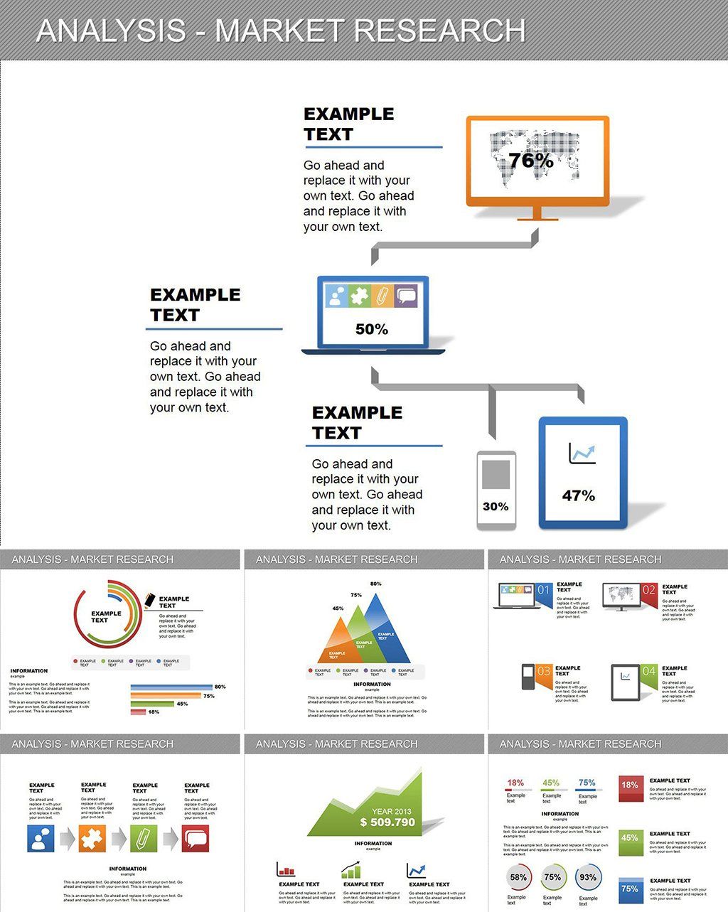 Market Research Keynote Diagrams Template