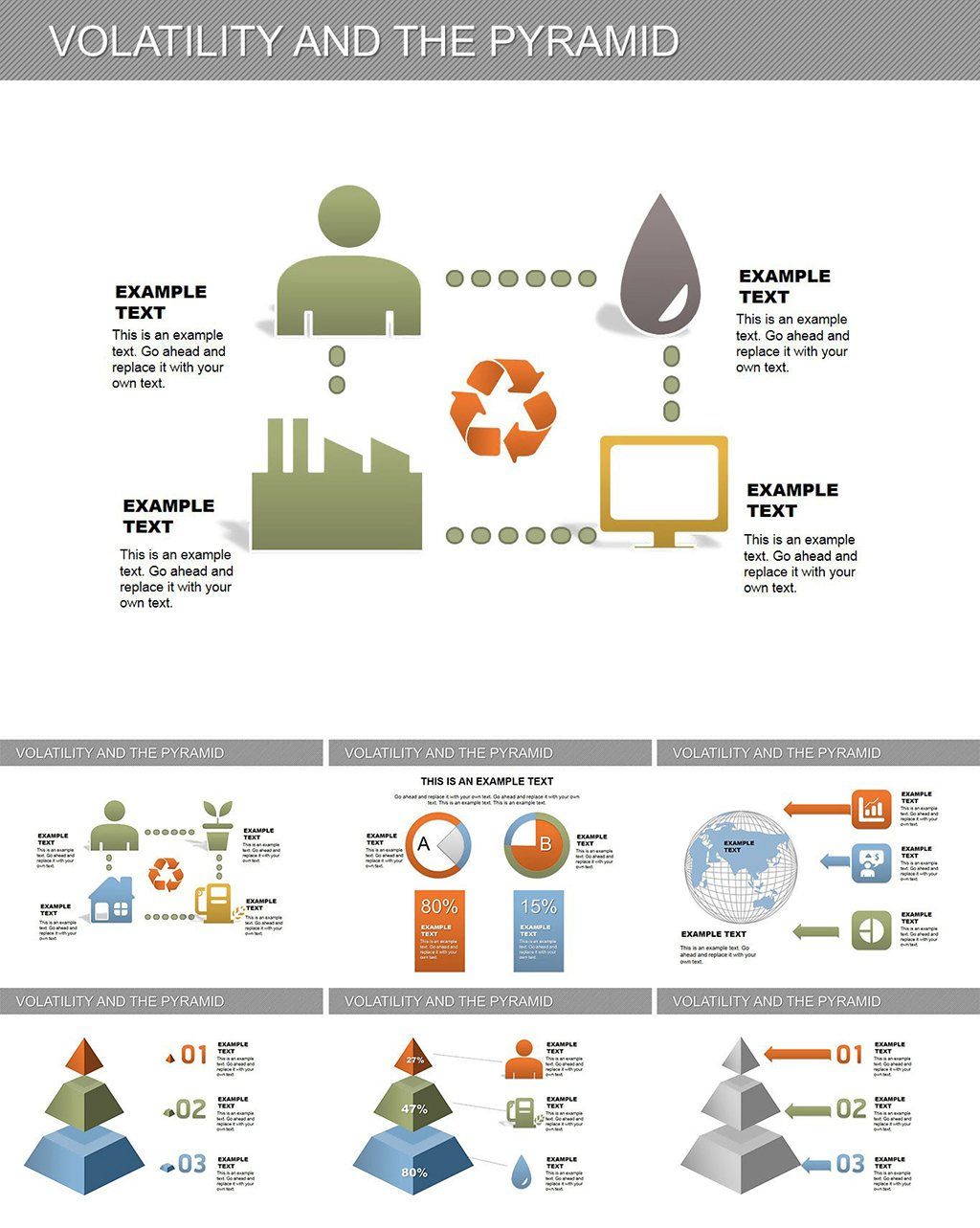 Volatility Pyramid Keynote Diagrams: Business Essentials