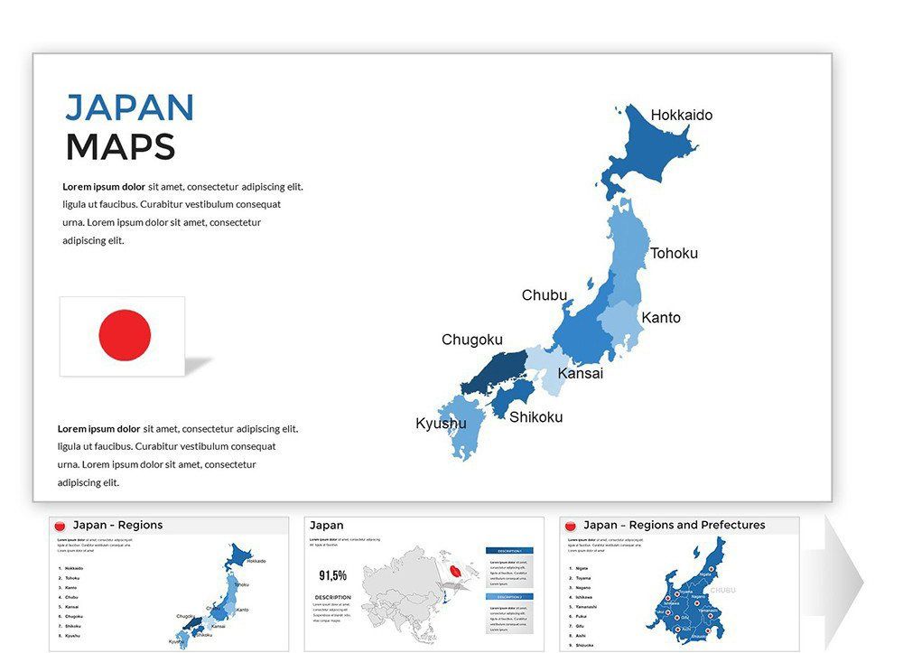 Japan Keynote Maps - Download High-Quality Presentation Templates ...