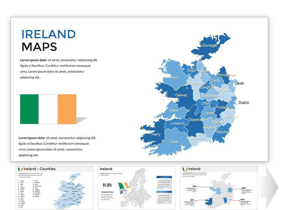 Keynote Maps of Ireland Templates: Create Stunning Presentations