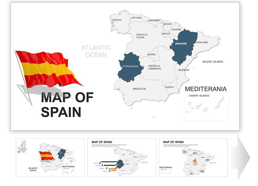 Spain Map: Keynote Maps of Spain Presentation | ImagineLayout.com