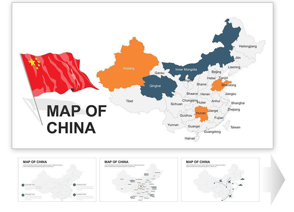 Map China: Keynote Maps of China Template