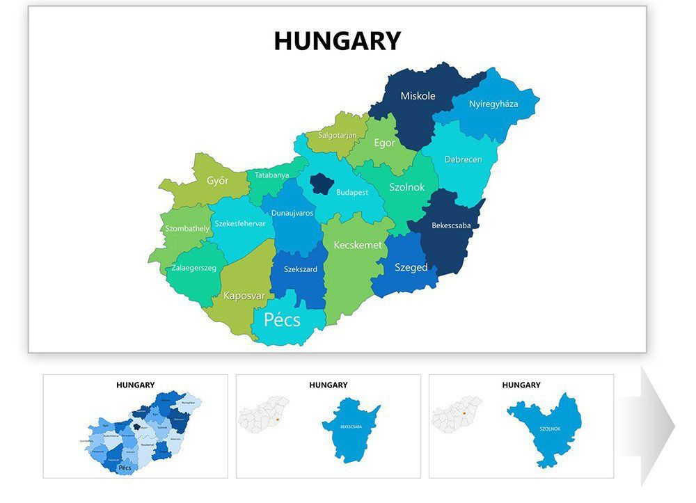 Complete Hungary Keynote maps Templates | ImagineLayout.com