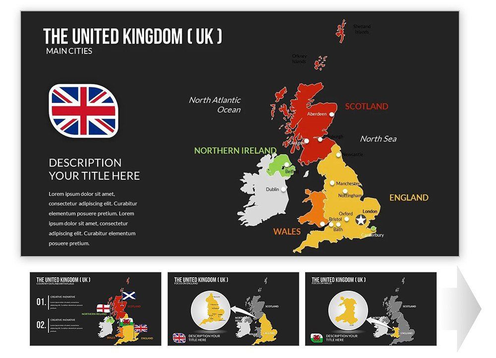 United Kingdom of Great Britain and Ireland Keynote Maps | Download